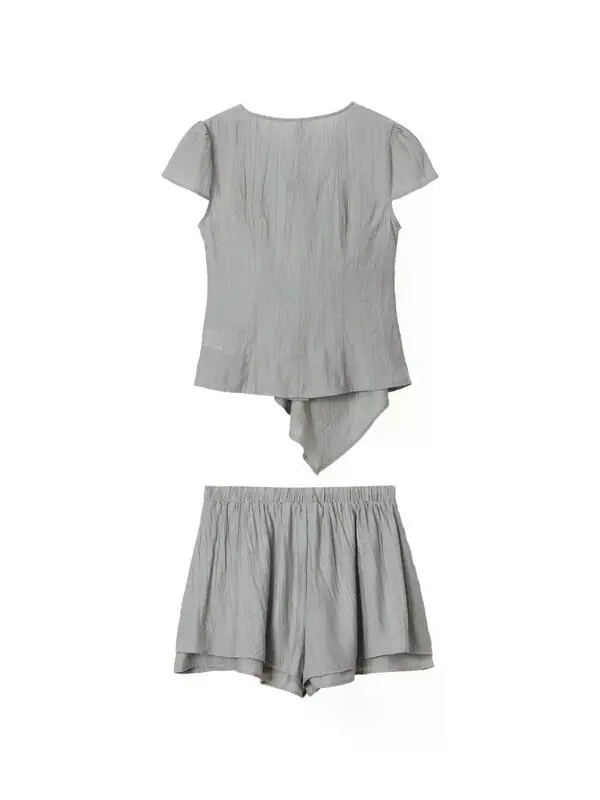 B+AB Ruffled-detail Short Set - Grey