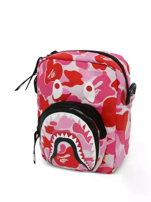 A BATHING APE Camouflage Print Messenger Bag - Pink