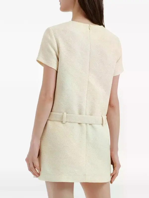 B+AB Tweed-details Mini Dress - Neutrals