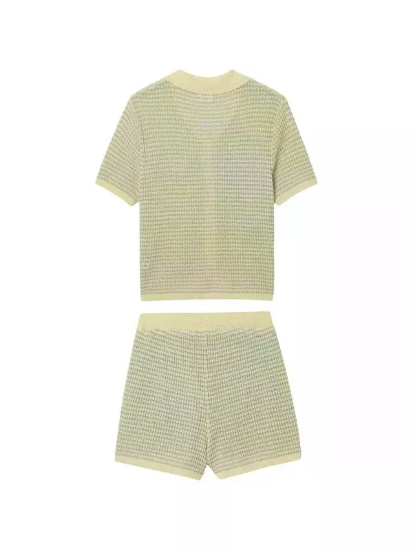B+AB Textured-knit Shirt And Shorts Set