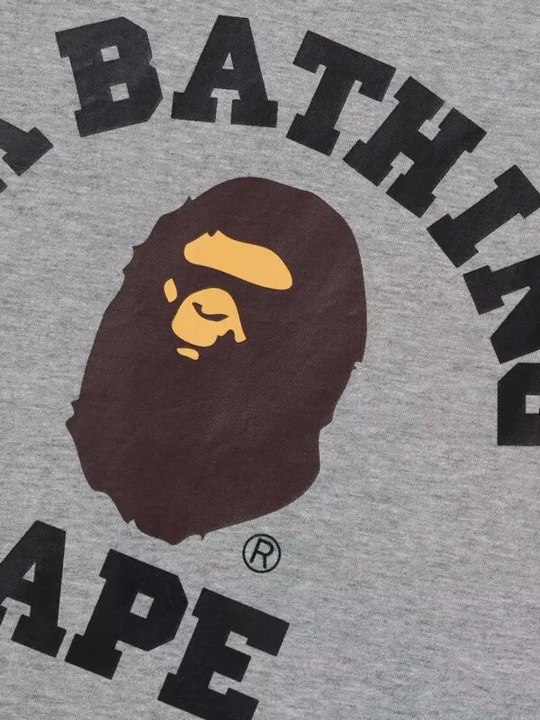 A BATHING APE Logo-print Camouflage T-shirt - Grey