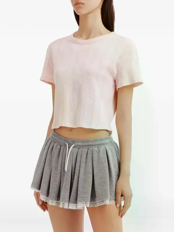 TOUT A COUP Scalloped-trim T-shirt