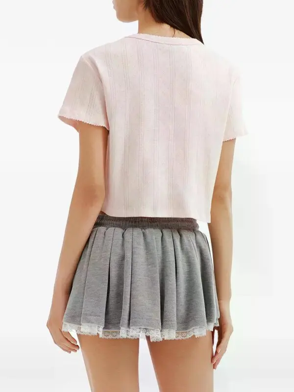 TOUT A COUP Scalloped-trim T-shirt