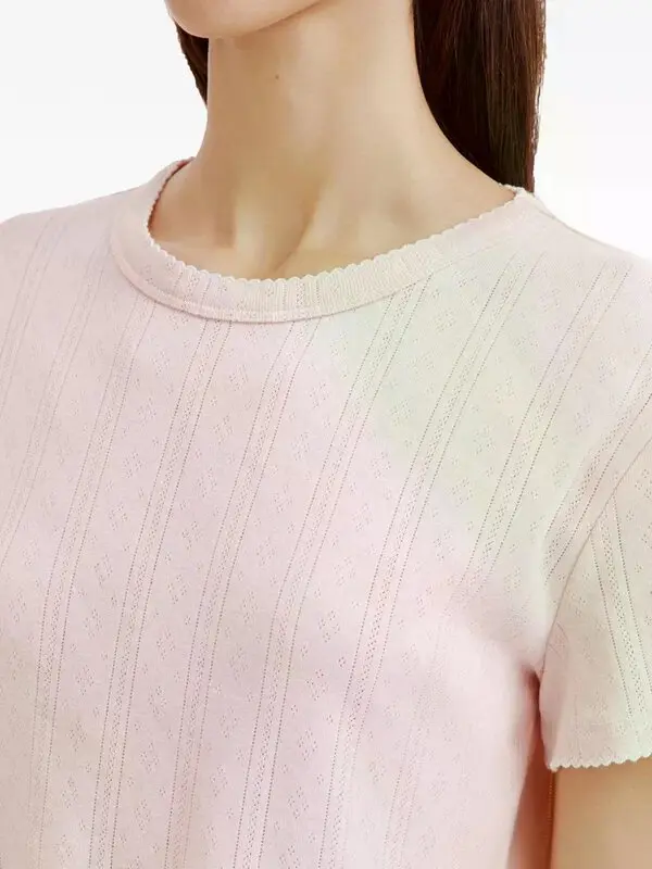 TOUT A COUP Scalloped-trim T-shirt