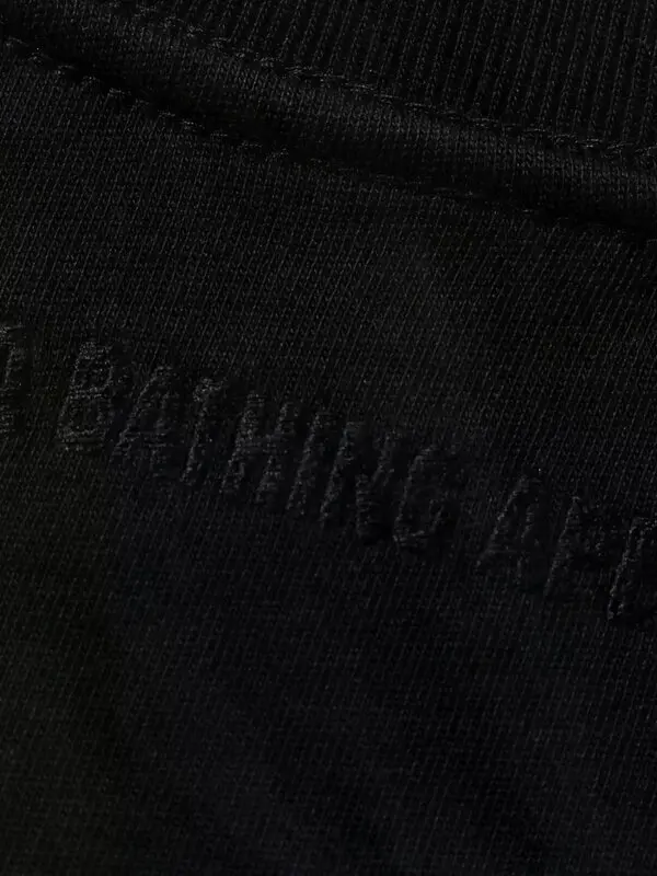 A BATHING APE Ape Head Embroidered T-shirt - Black