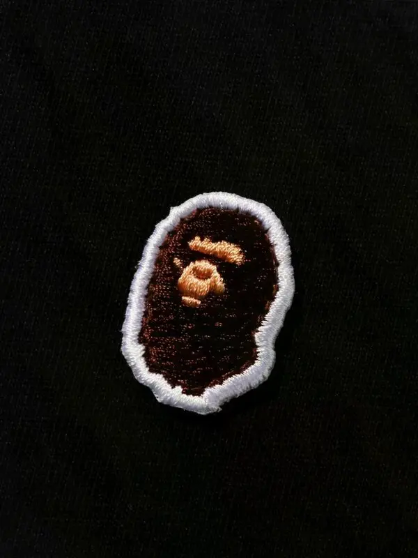 A BATHING APE Ape Head Embroidered T-shirt - Black