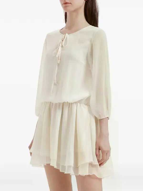 B+AB Tie-fastening Mini Dress