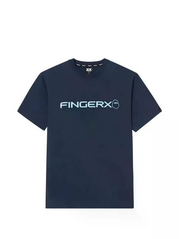 FINGERCROXX Logo-print T-shirt - Blue
