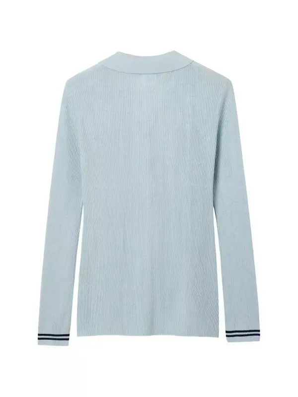 B+AB Ribbed-knit Button-up Cardigan