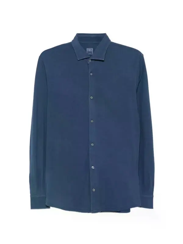 Fedeli Long-sleeve Jersey Shirt - Blue
