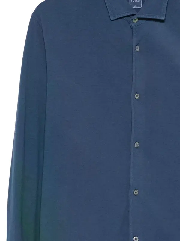 Fedeli Long-sleeve Jersey Shirt - Blue