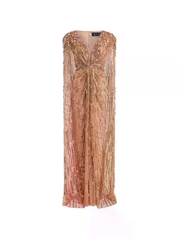 Jenny Packham Lotus Lady Bead-embellished Gown