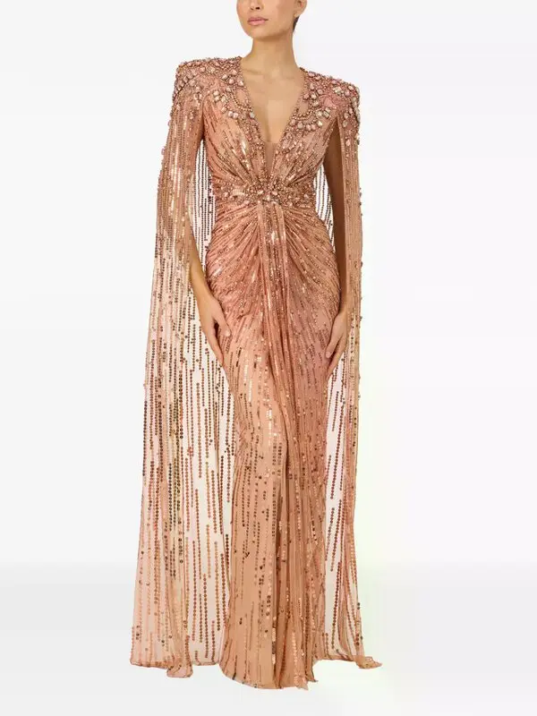 Jenny Packham Lotus Lady Bead-embellished Gown