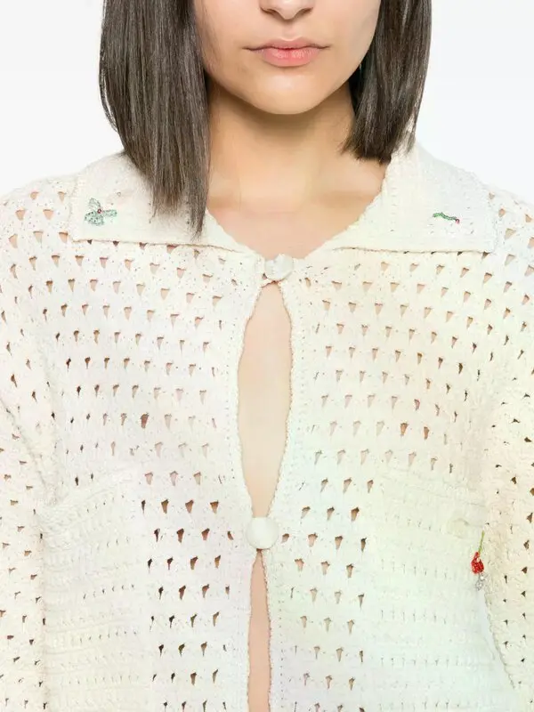 FORTE_FORTE Crochet-knit Cardigan