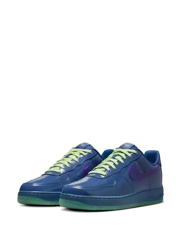 Nike Air Force 1 Low Patent-leather Sneakers - Blue