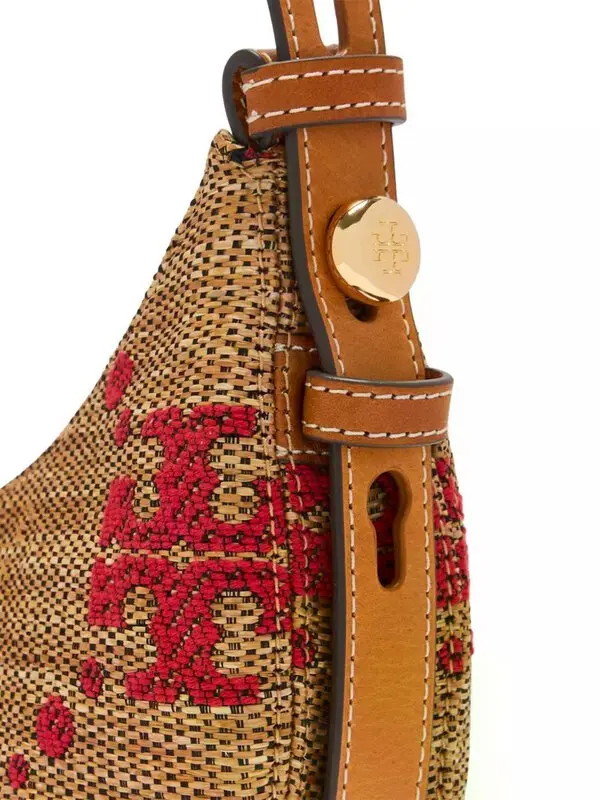 Tory Burch Romy Woven Shoulder Bag - Neutrals