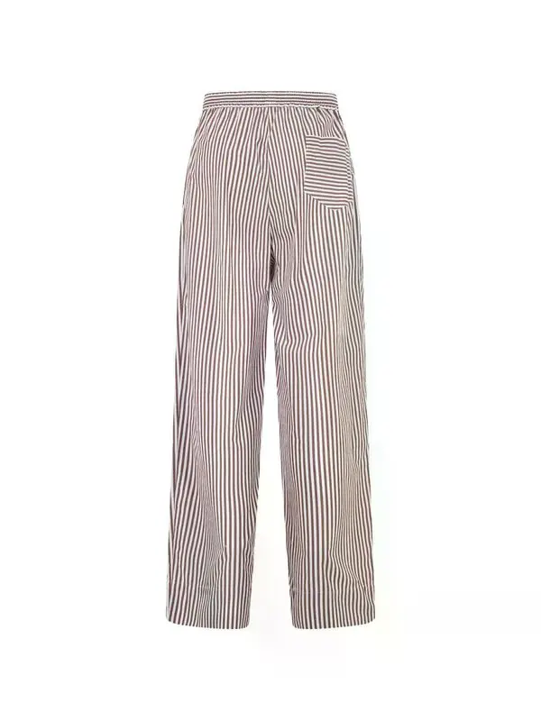 DES_PHEMMES Sequin-embellished Striped Trousers