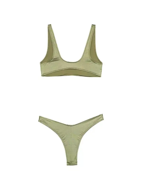VENUJA Metallic-finish Bikini - Green