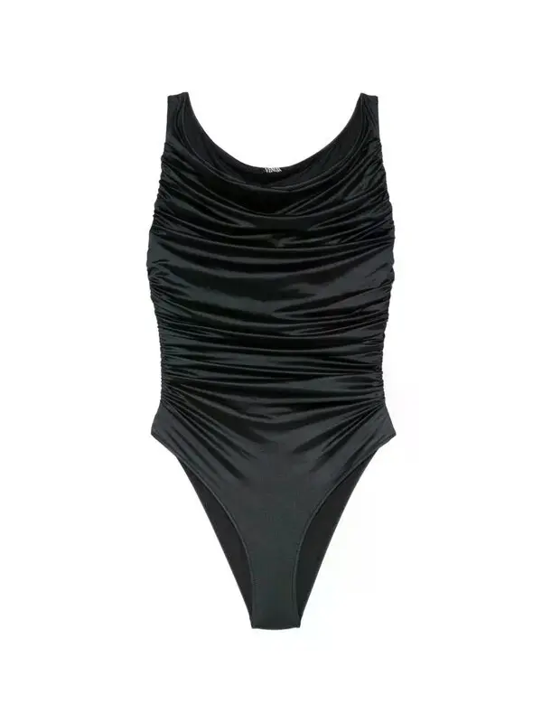VENUJA Ruched Swimsuit - Black