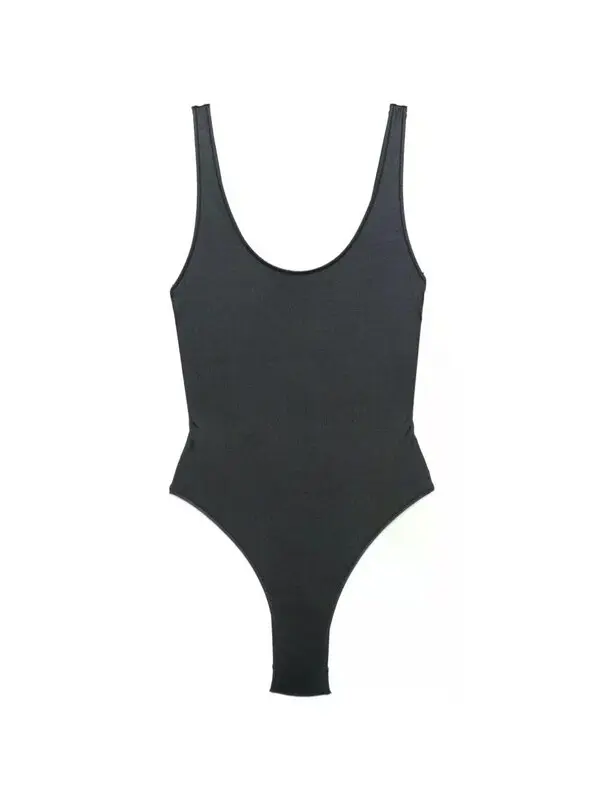 VENUJA Scoop-neck One-piece Swimsuit - Black