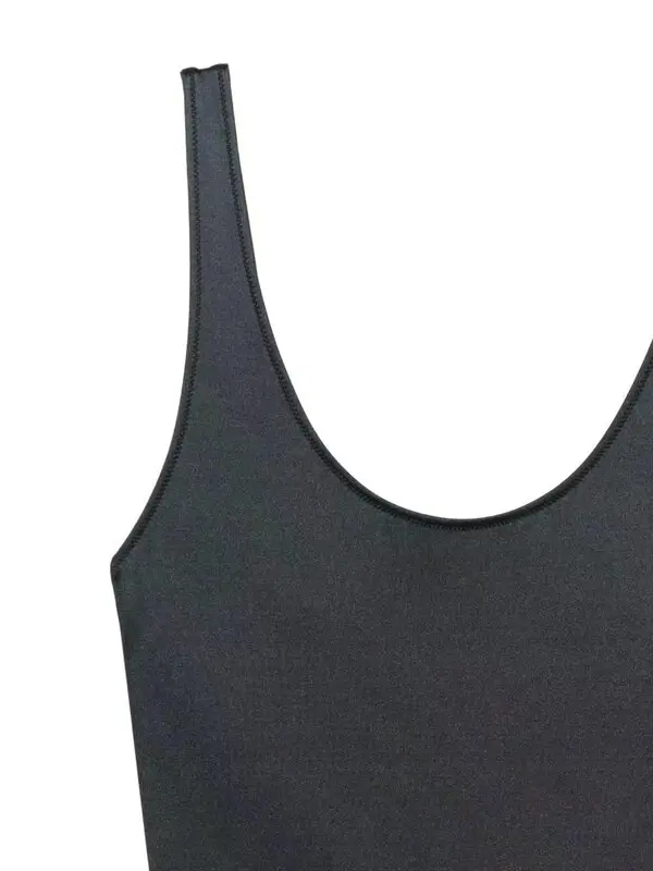 VENUJA Scoop-neck One-piece Swimsuit - Black