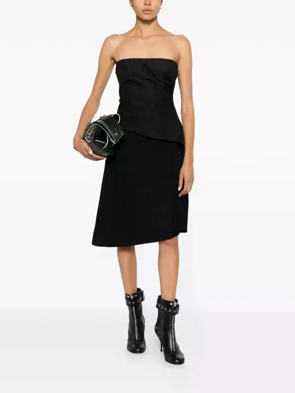 Alexander McQueen Pinstripe Asymmetric Top