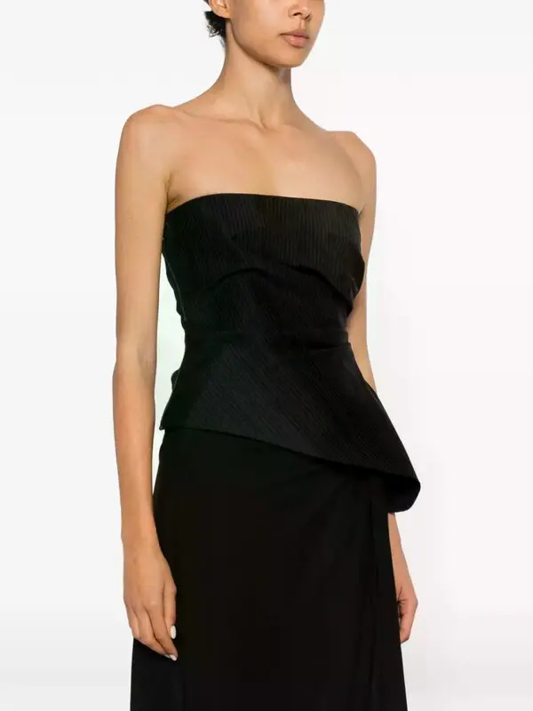 Alexander McQueen Pinstripe Asymmetric Top