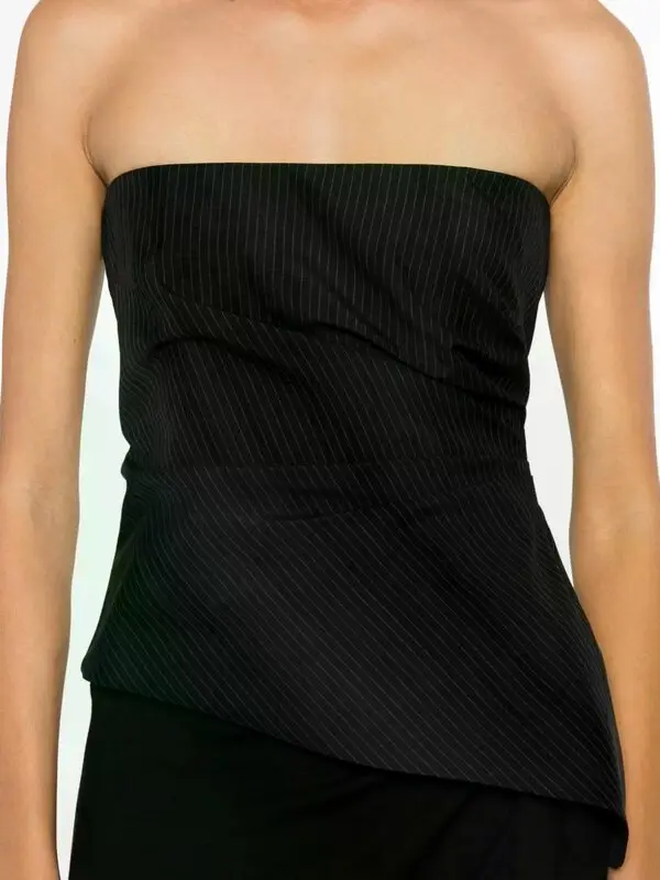 Alexander McQueen Pinstripe Asymmetric Top