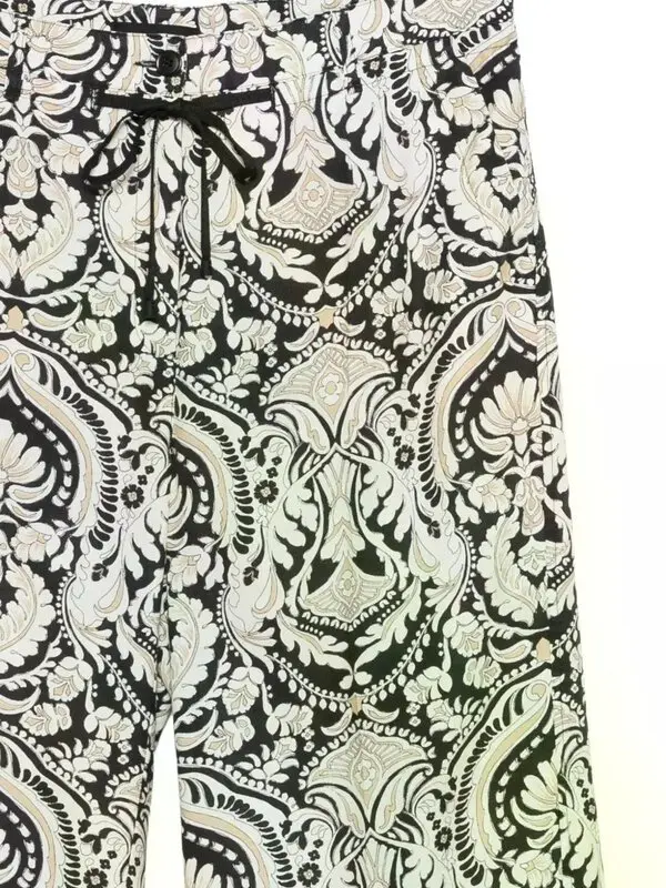 CAMBIO Adrienne Baroque-print Trousers - Black