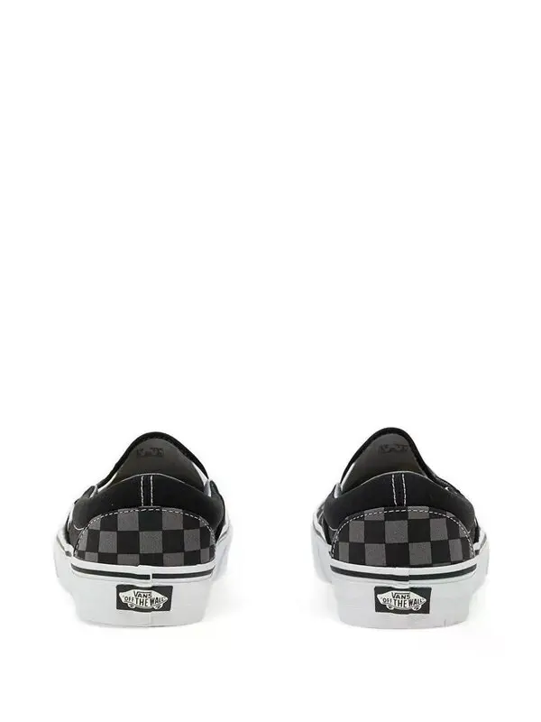 VANS Checkerboard Print Slip-on Sneakers - Black