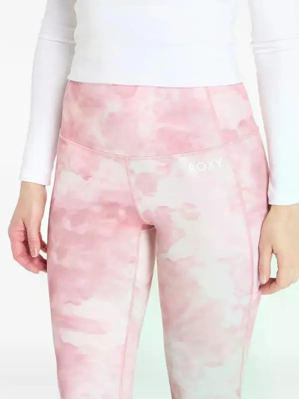 Roxy Wide Awake Cloud-dye Logo-print Leggings