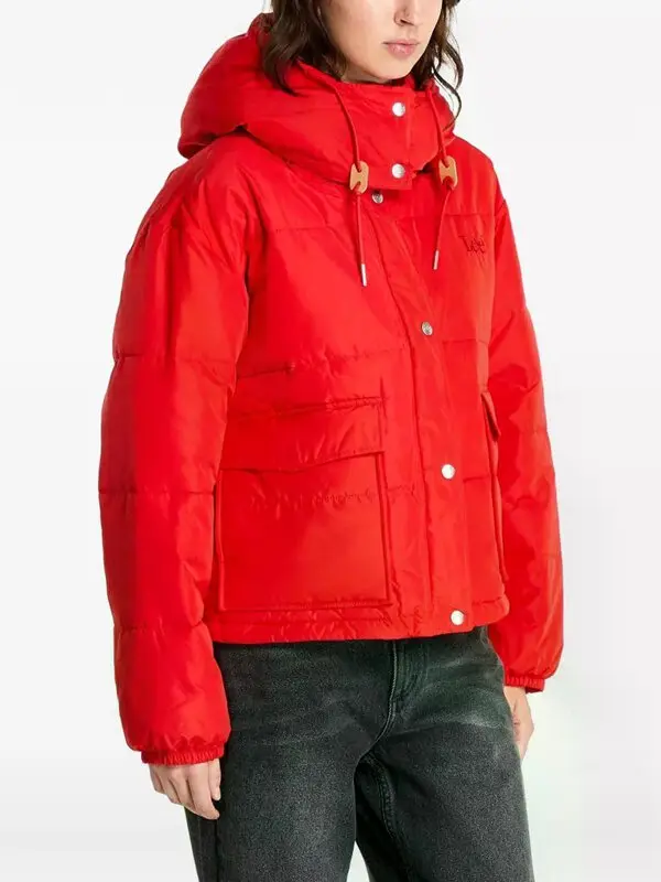 LEEM Padded Hooded Jacket - Red