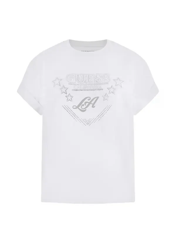 Guess Embellished Logo T-shirt - White