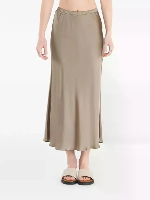 SAMSOE SAMSOE Elasticated-waist Midi Skirt - Neutrals