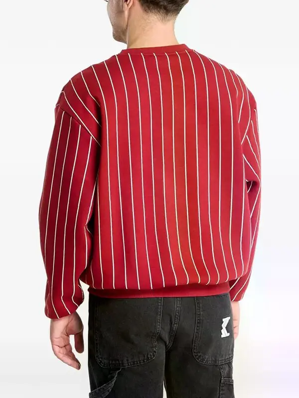 KARL KANI Pinstripe Embroidered Logo Sweatshirt