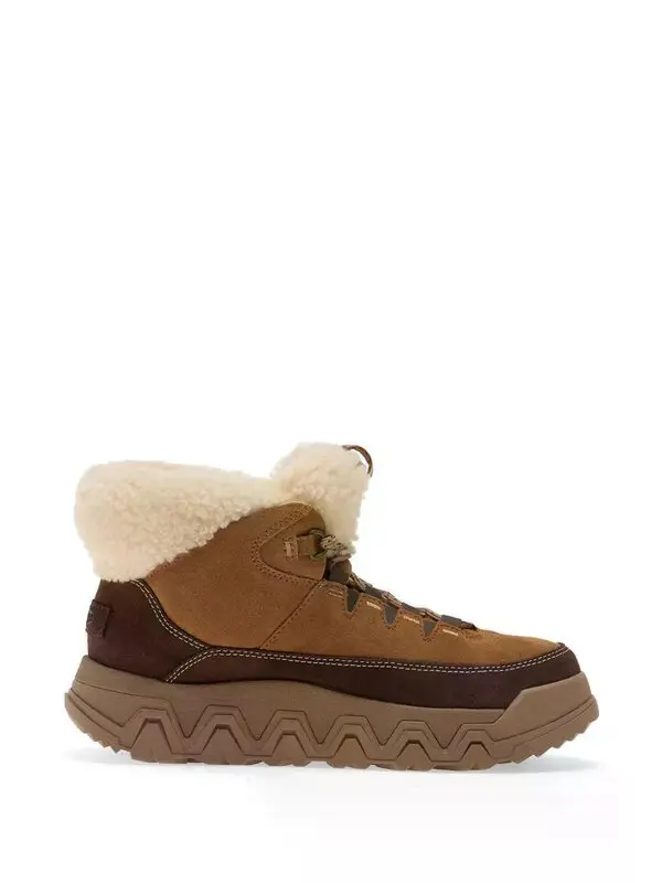 UGG Shearling-trim Suede Boots - Brown