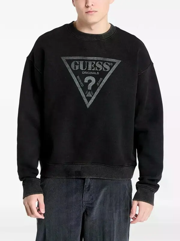 Guess Logo-print Sweatshirt - Black
