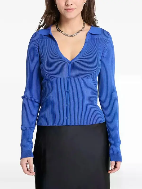 Desigual Ribbed-knit Button-up Cardigan
