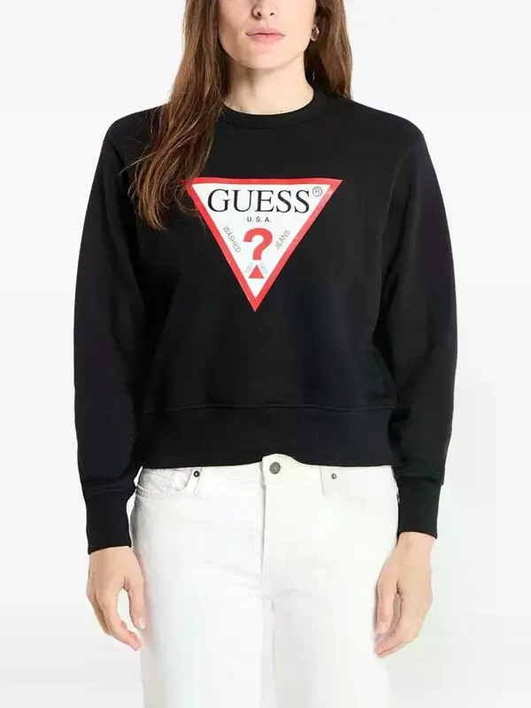 Guess Logo-print Sweater - Black