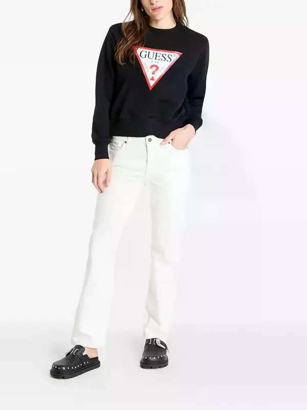 Guess Logo-print Sweater - Black