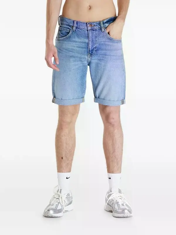 LEEM Faded-effect Denim Shorts - Blue