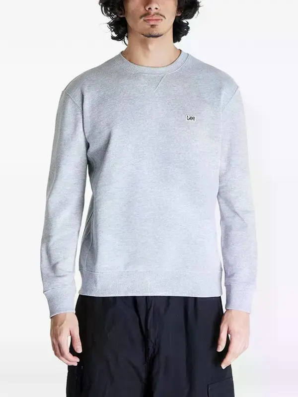 LEEM Logo-patch Crew-neck Sweatshirt - Grey