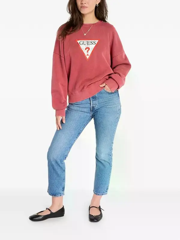 Guess Logo-print Sweatshirt - Red