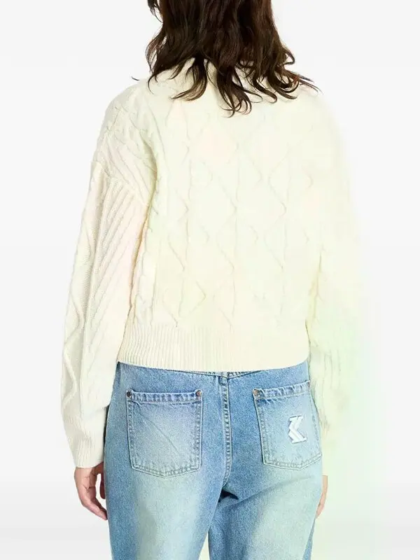 Wrangler Cable-knit Diamond-pattern Sweater