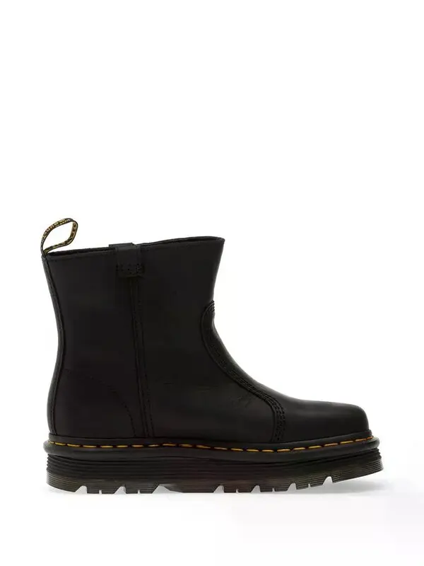 Dr. Martens Zebzag Contrast-stitch Leather Boots - Black