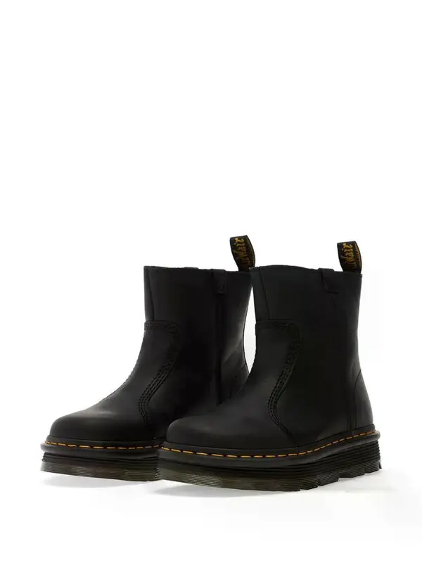 Dr. Martens Zebzag Contrast-stitch Leather Boots - Black