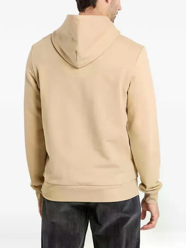 Lacoste Logo Patch Drawstring Hoodie - Neutrals