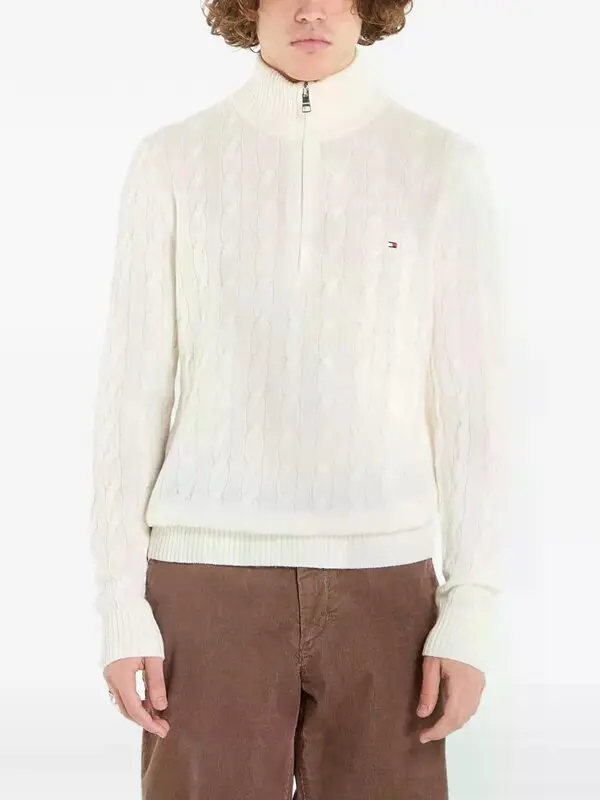 Tommy Hilfiger Cable-knit Quarter-zip Sweater