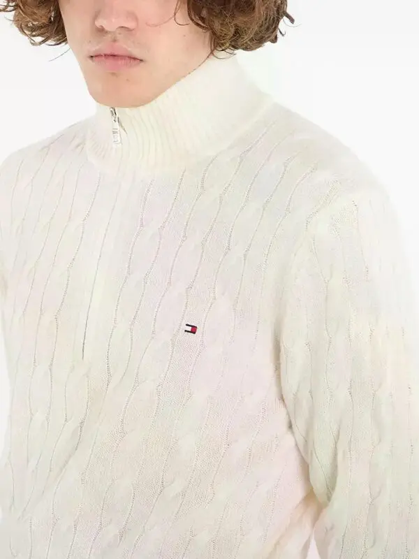 Tommy Hilfiger Cable-knit Quarter-zip Sweater