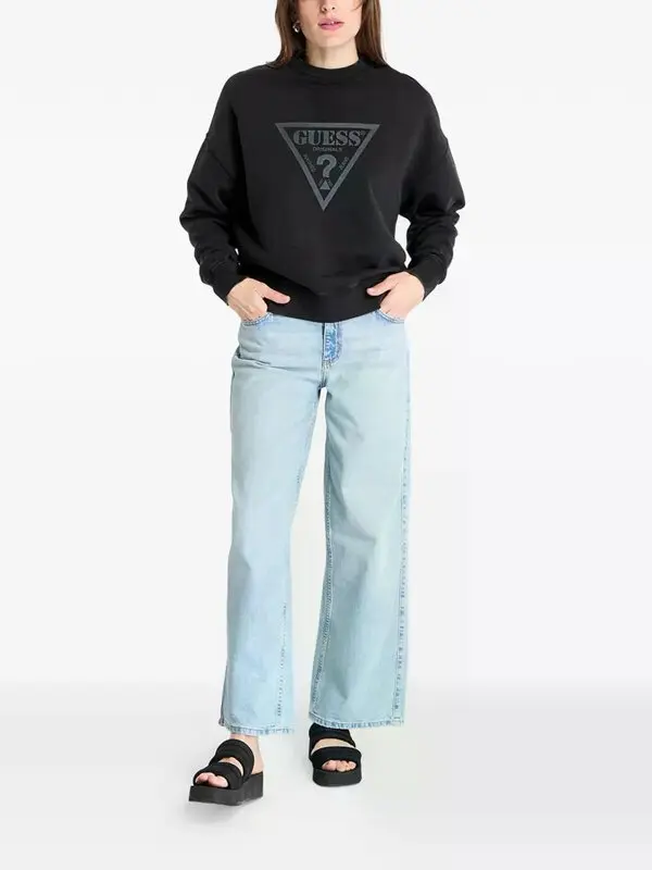 Guess Logo-print Pullover - Black